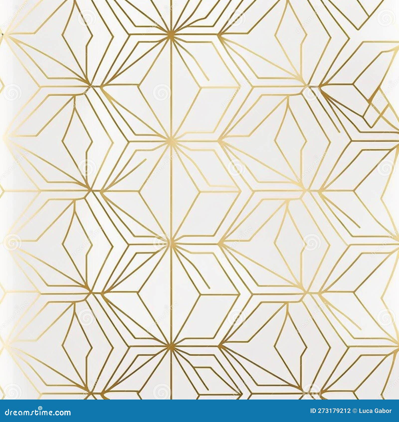 Best White Simple Abstract Geometric Vector Seamless Pattern with Gold ...
