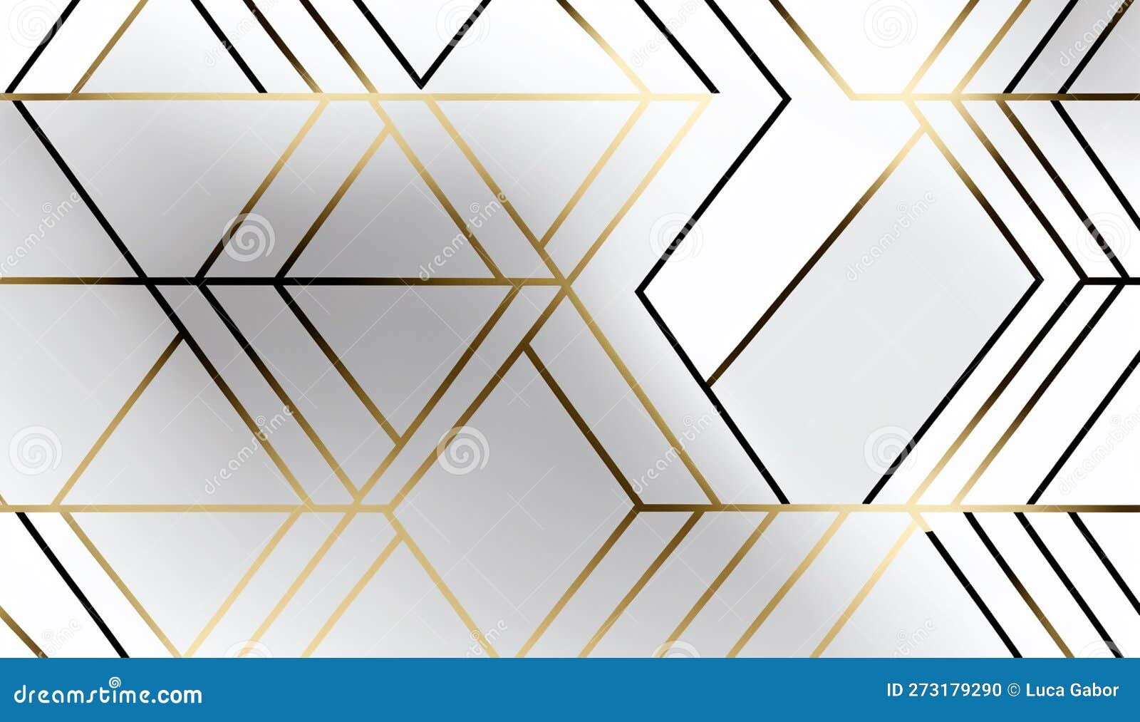Best White Simple Abstract Geometric Vector Seamless Pattern with Gold ...
