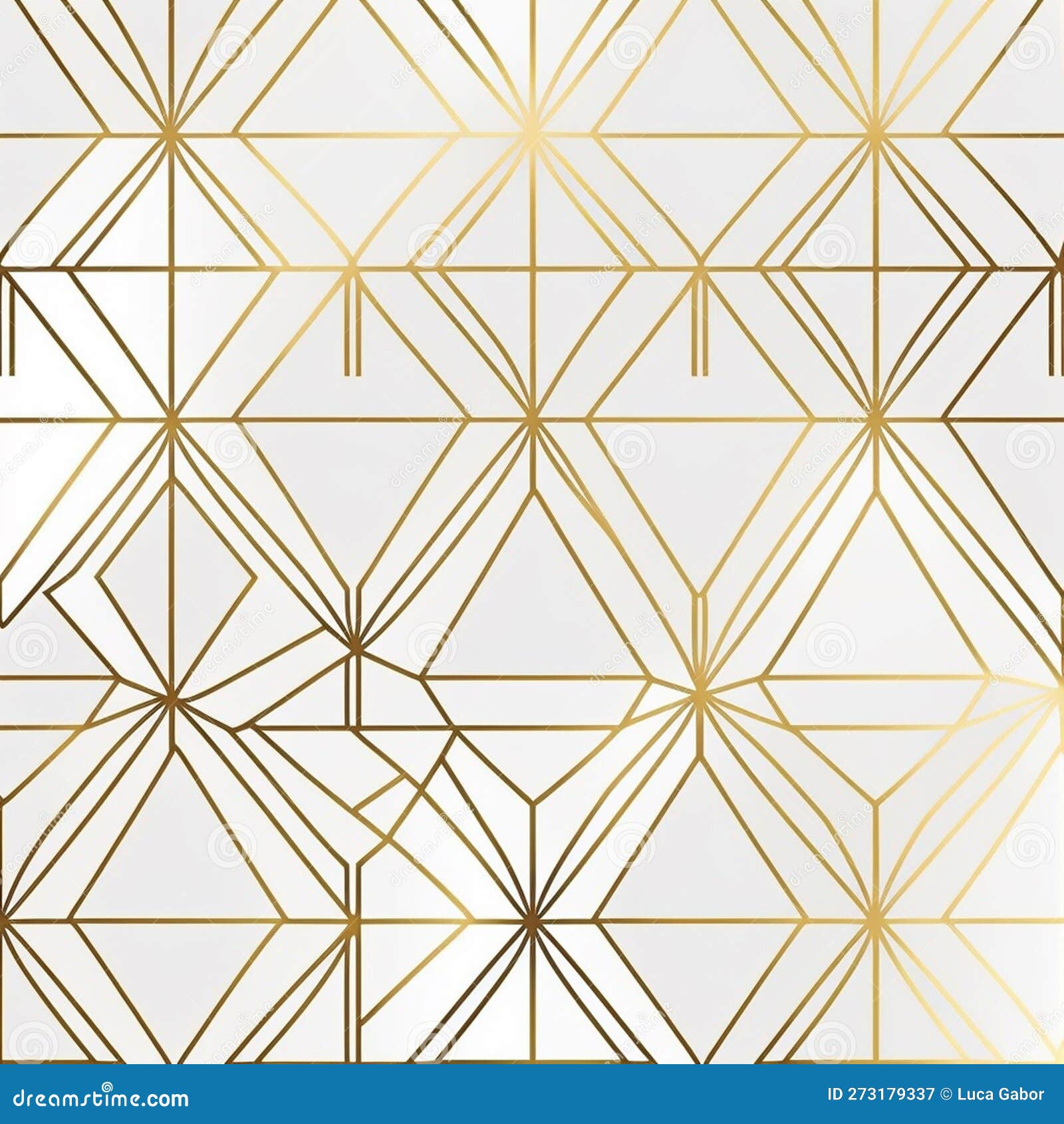 Best White Simple Abstract Geometric Vector Seamless Pattern with Gold ...