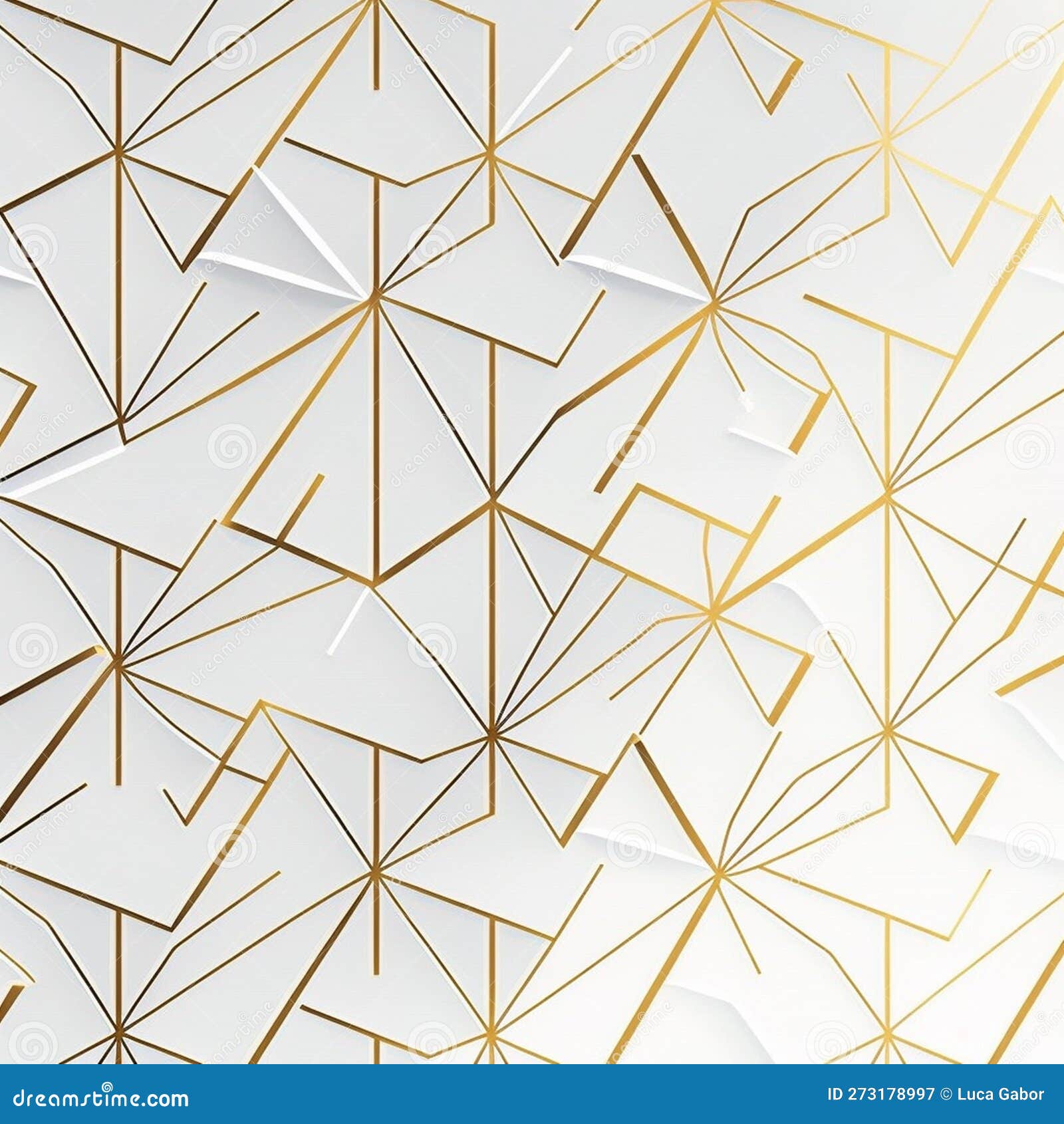 Best White Simple Geometric Vector Seamless Pattern with Gold Lines ...