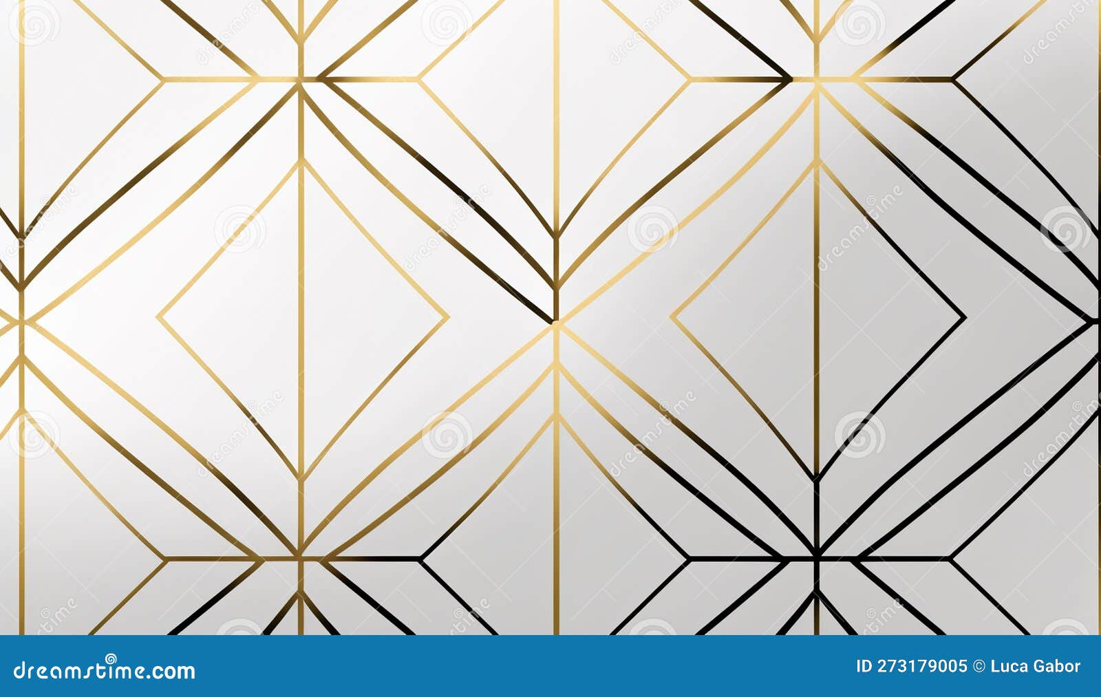 Best White Simple Geometric Vector Seamless Pattern with Gold Lines ...