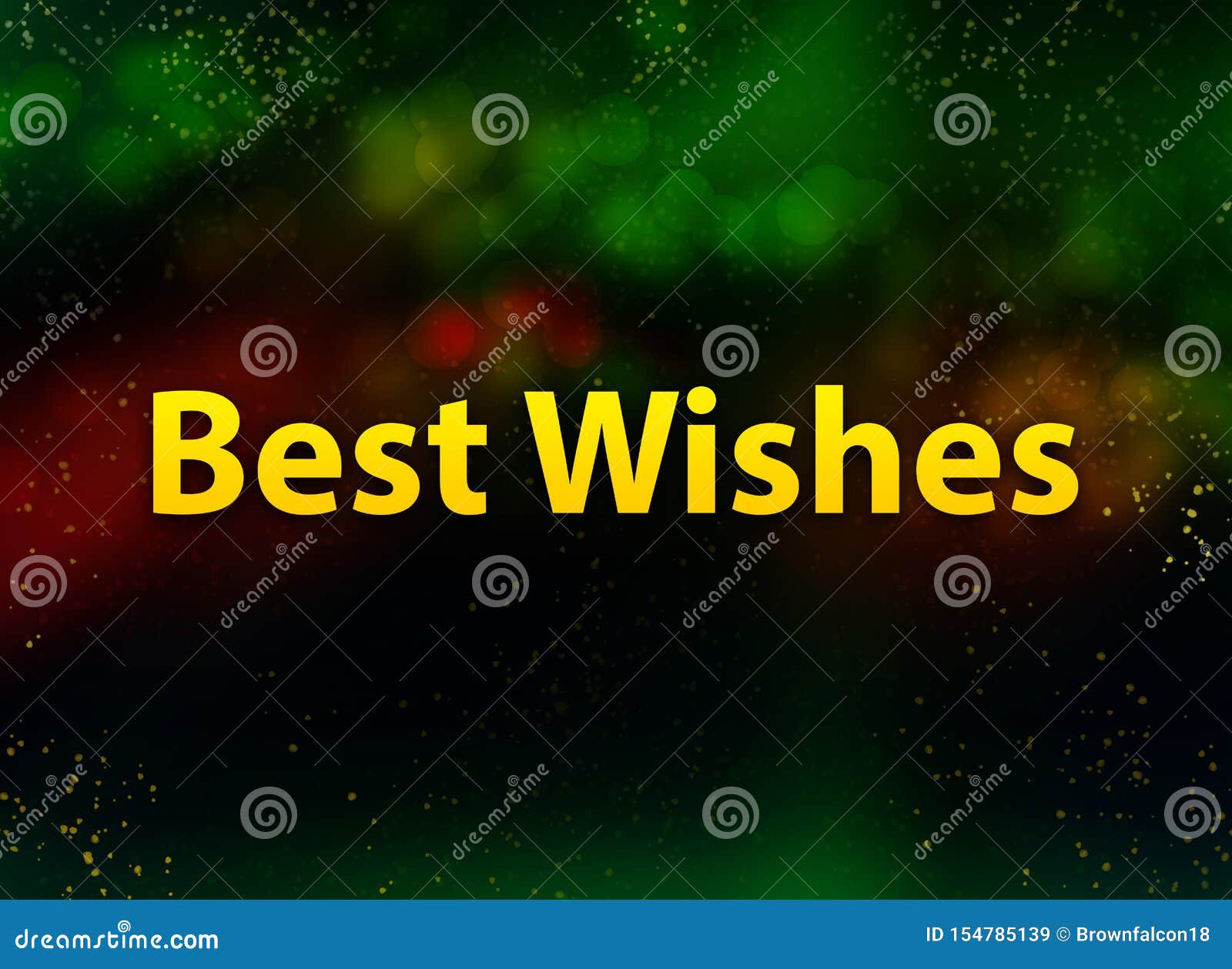 Best Wishes Abstract Bokeh Dark Background Stock Illustration ...