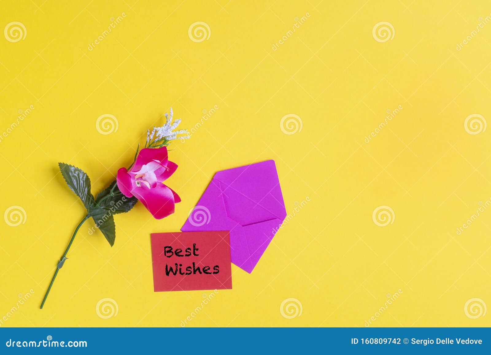 Best wishes card stock photo. Image of yellow, concept - 160809742