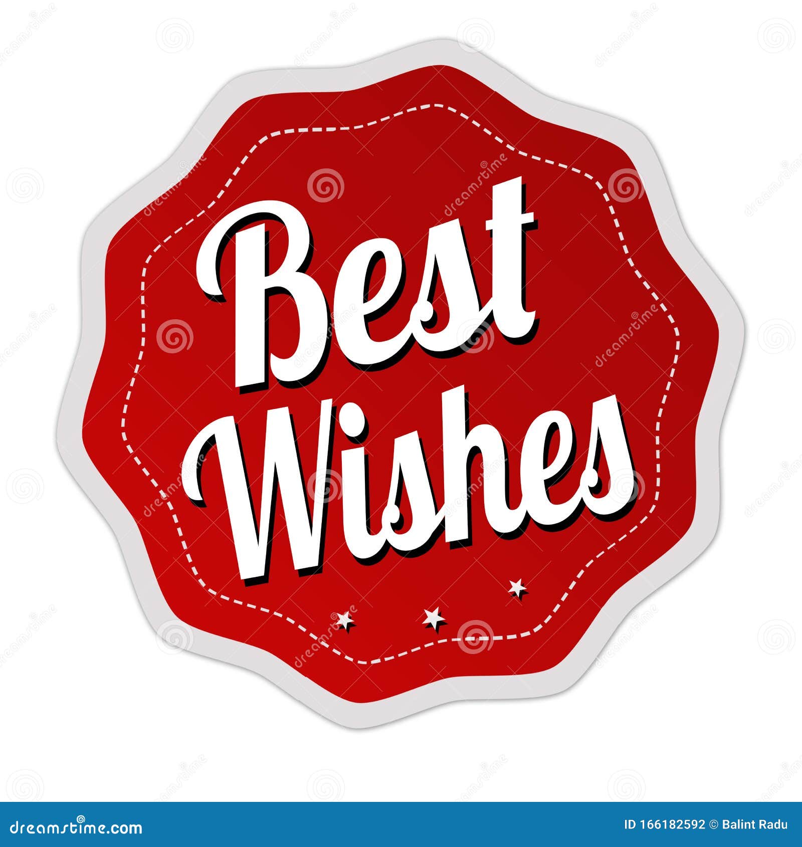 Best Wishes Label or Sticker Stock Vector - Illustration of festive ...