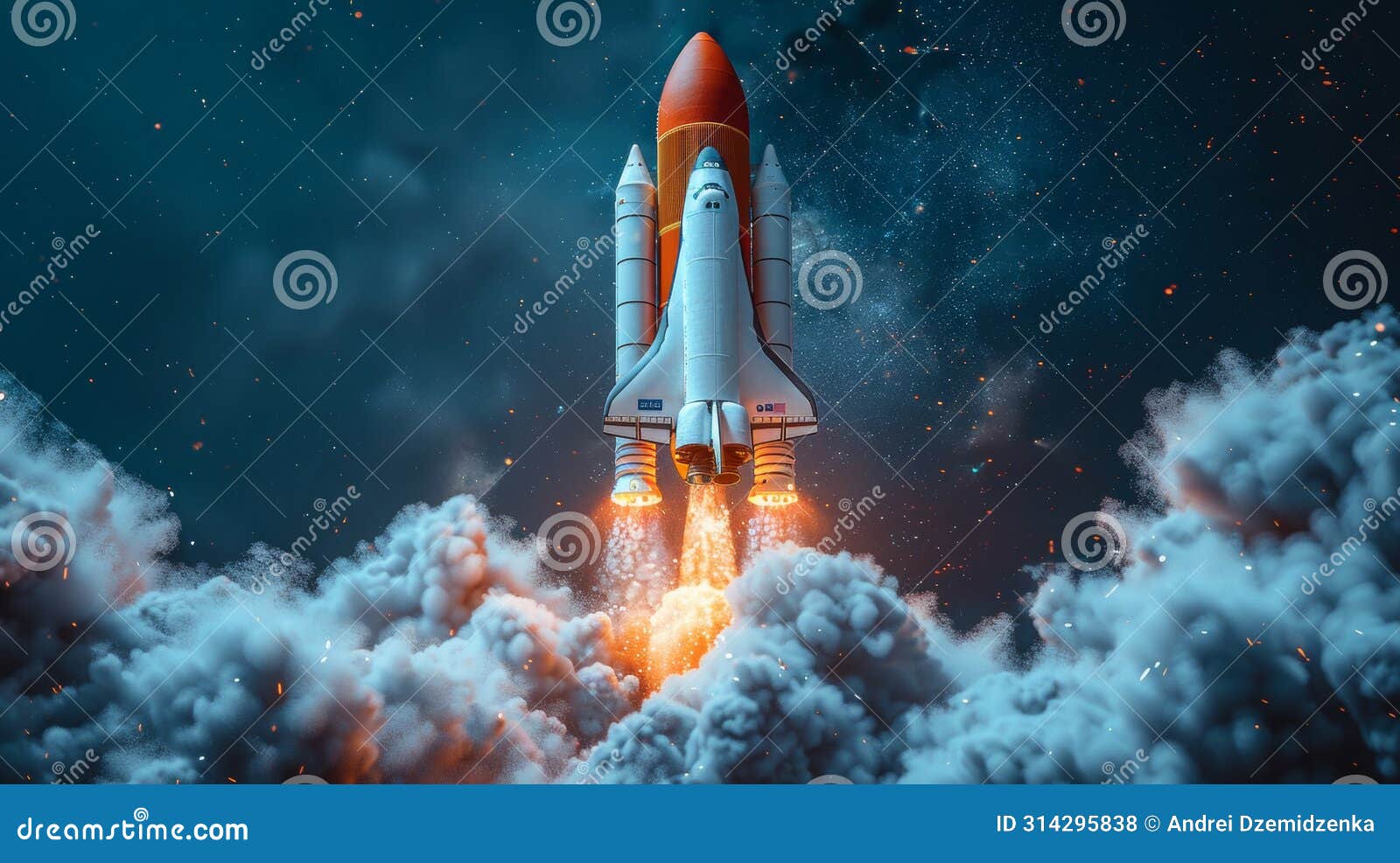 Best Wishes for the New Year, Rocket Stock Photo - Image of party ...