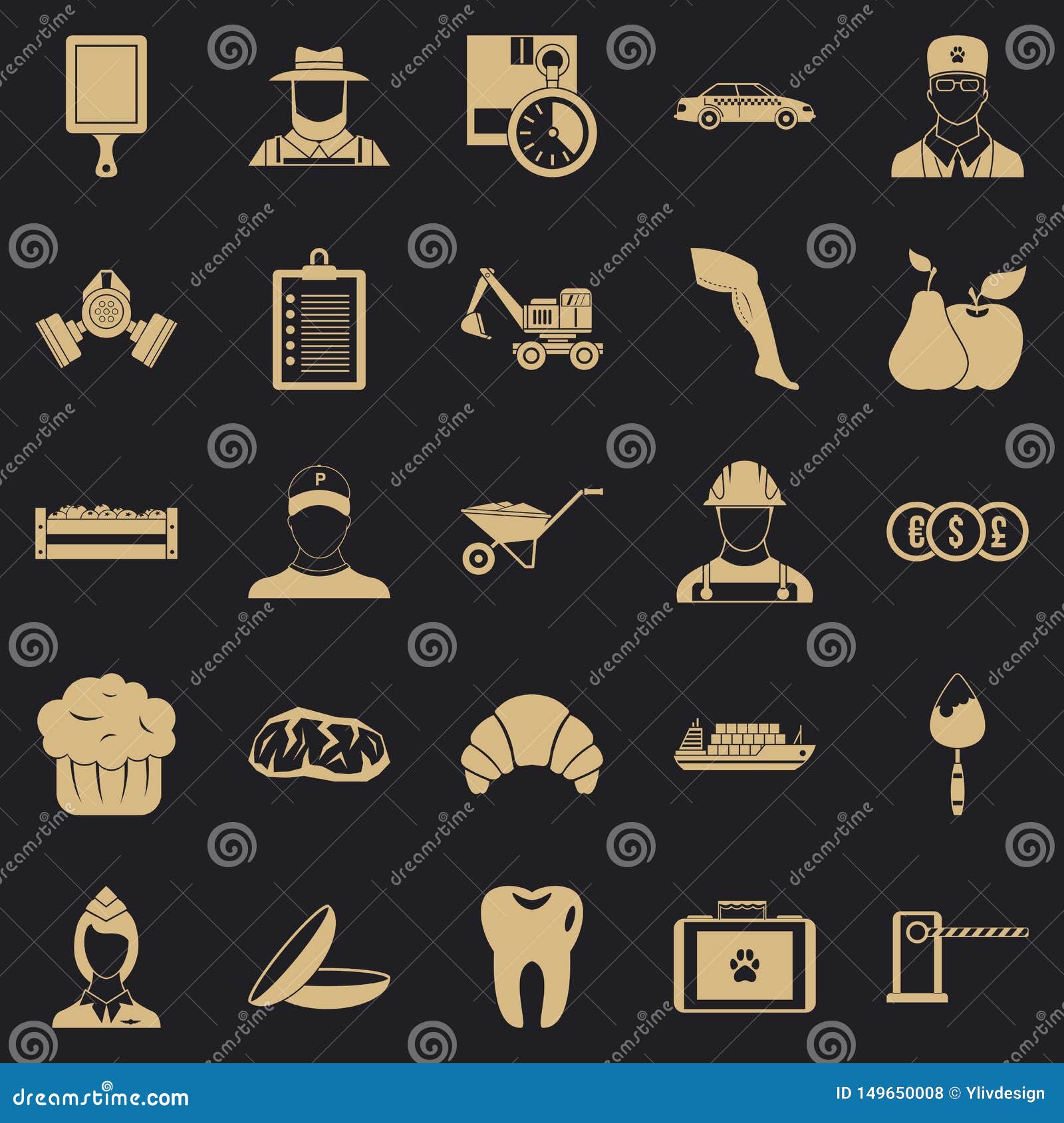 Best Work Icons Set, Simple Style Stock Vector - Illustration of ...