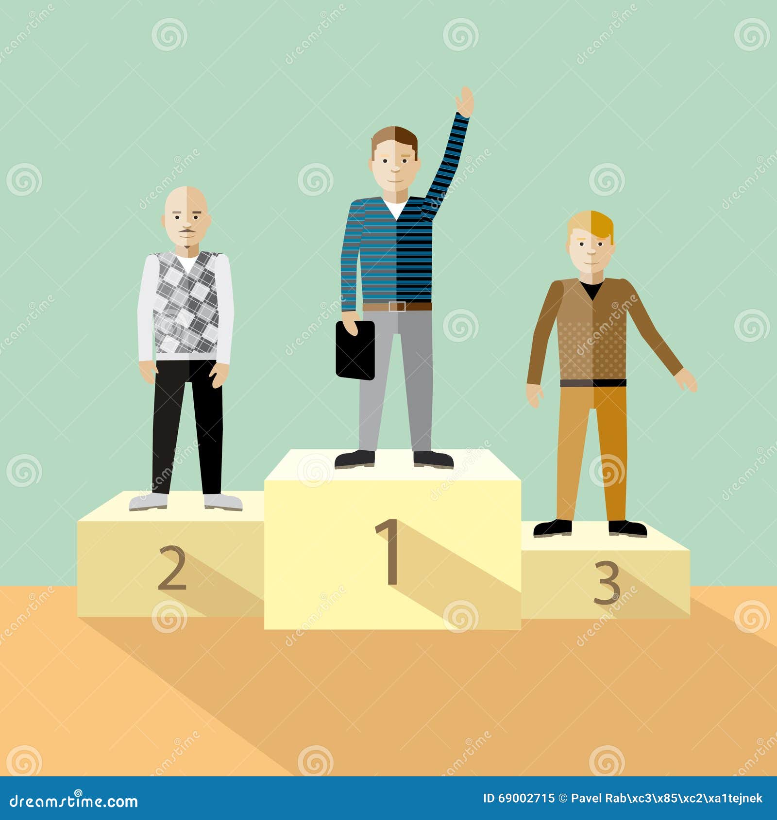 Best workers on podium stock vector. Illustration of competition - 69002715
