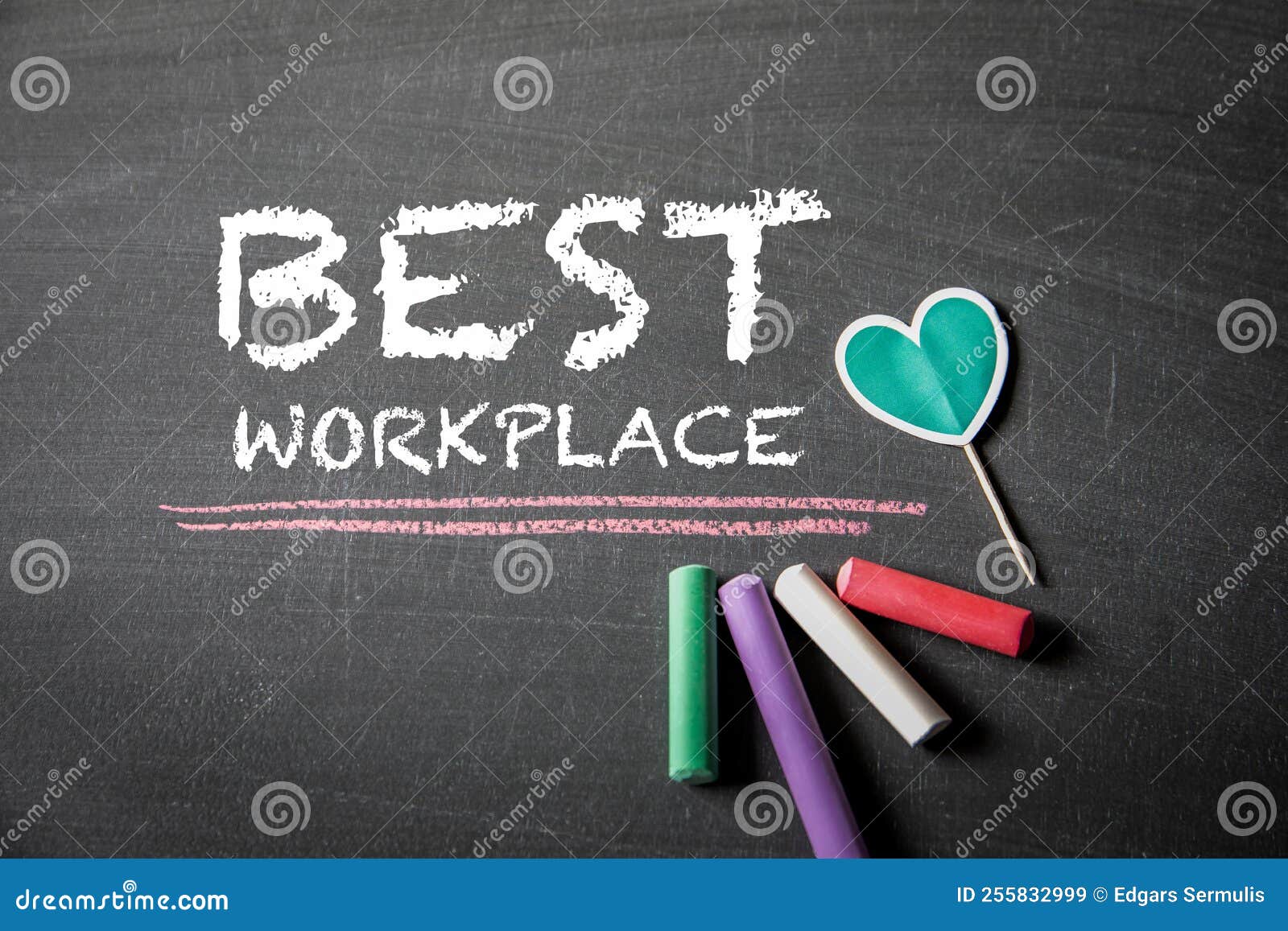 BEST WORKPLACE Written On White Paper On A Light Brown Background ...