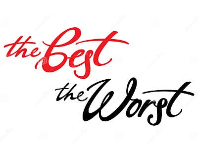 The Best the Worst stock vector. Illustration of surprise - 14859320