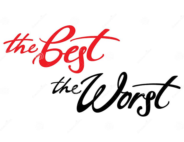 The Best the Worst stock vector. Illustration of surprise - 14859320