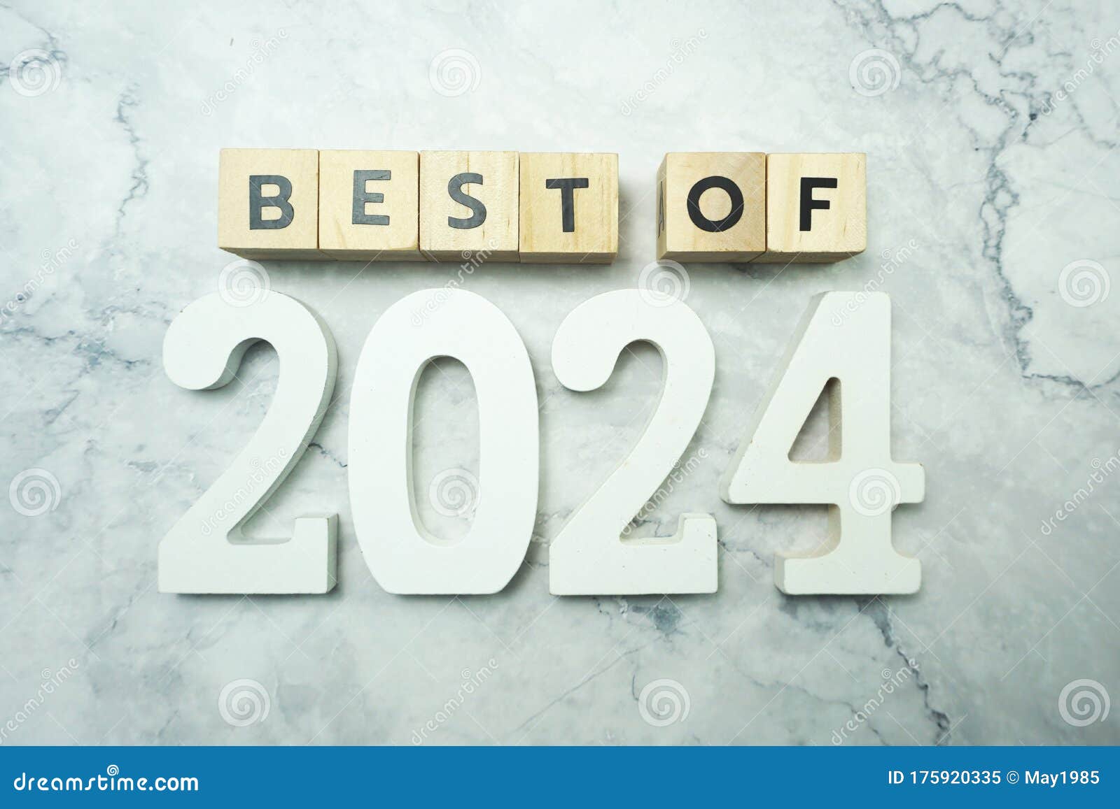 Best of the Year 2024 Letter Word on Marble Background Stock Image ...