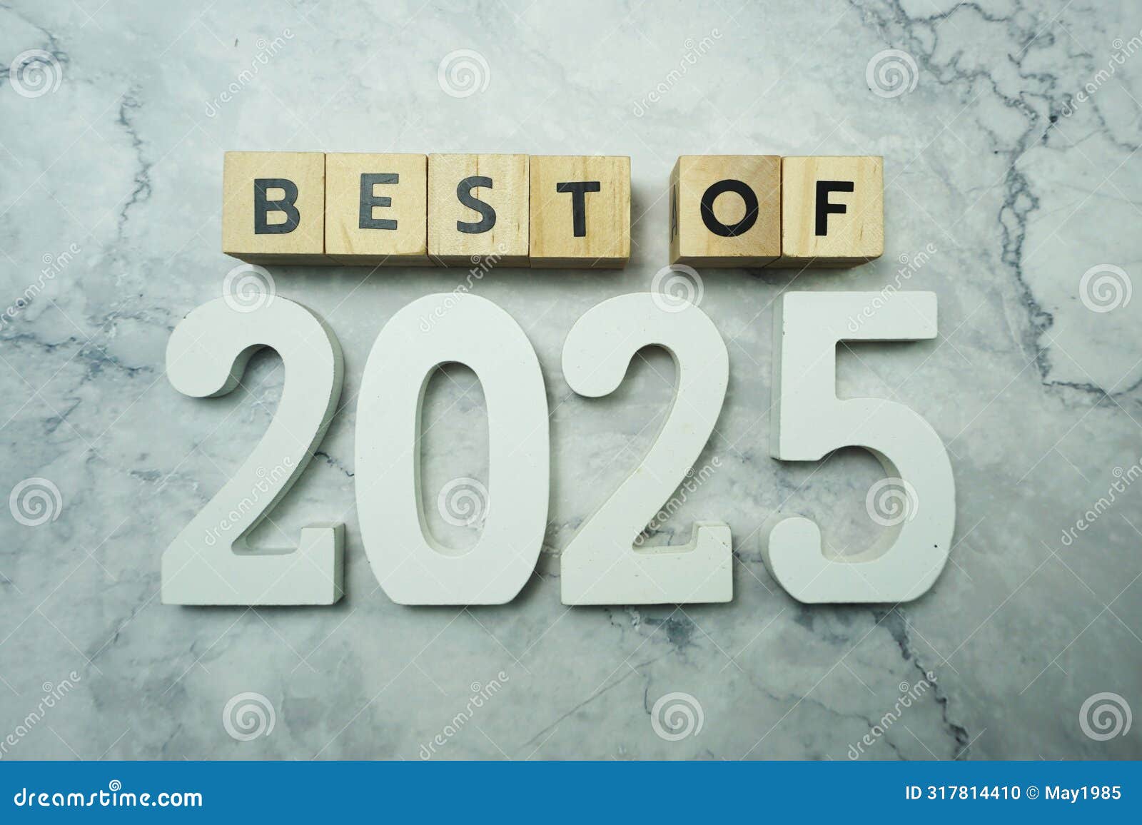 Best of the Year 2025 Letter Word on Marble Background Stock Photo ...