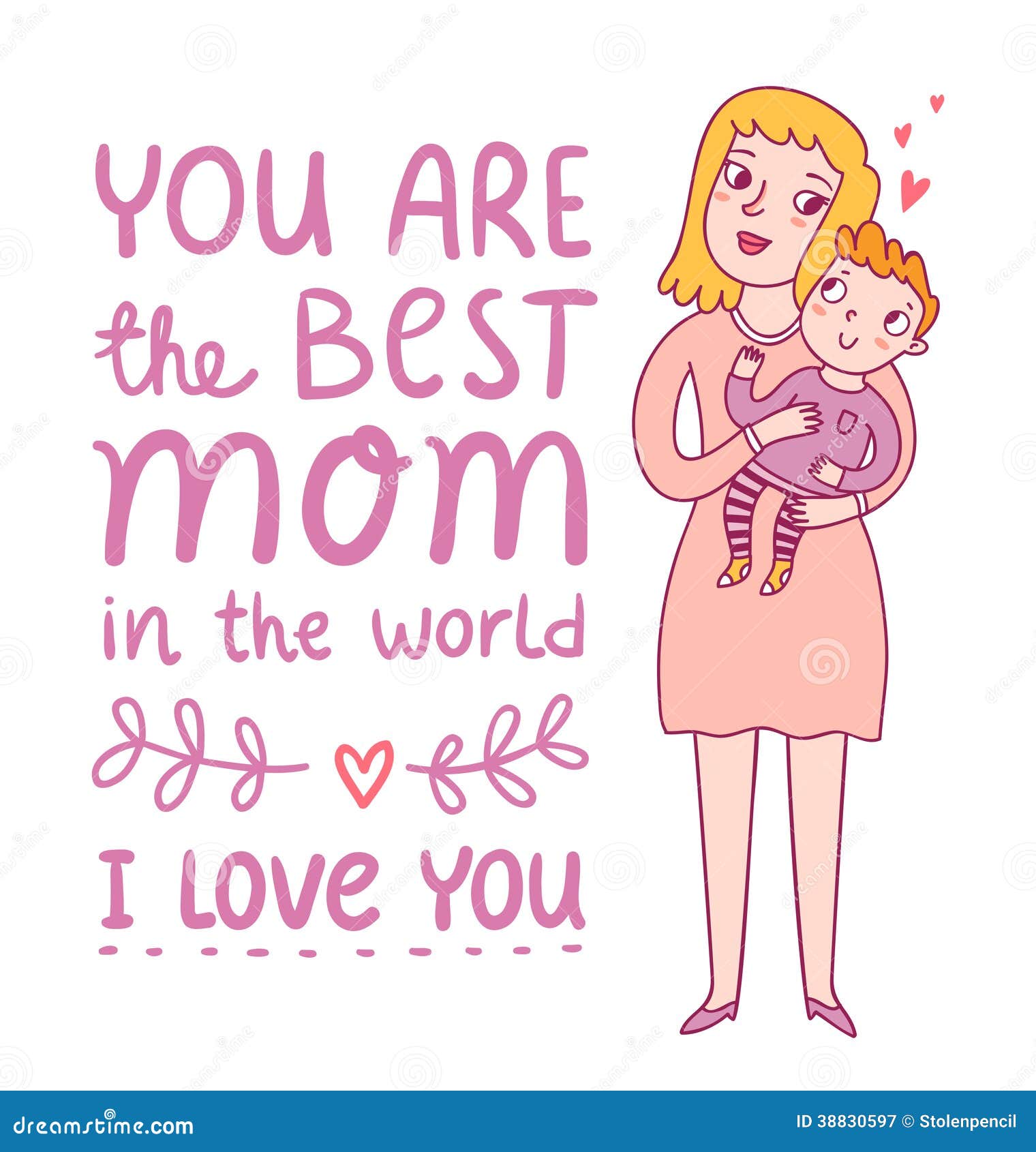 Beste Mutter stock abbildung. Illustration von kinder - 38830597