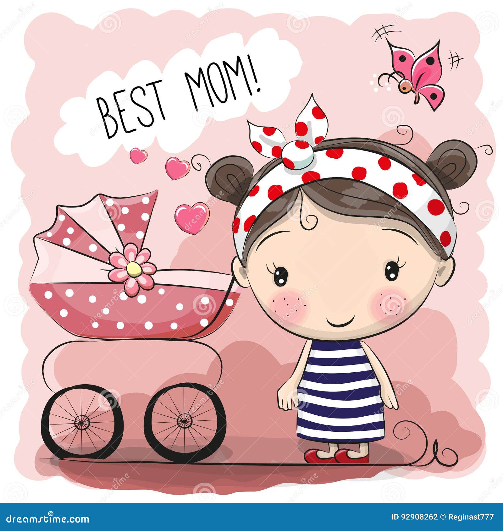 Beste Mutter der Grußkarte vektor abbildung. Illustration von mutter ...
