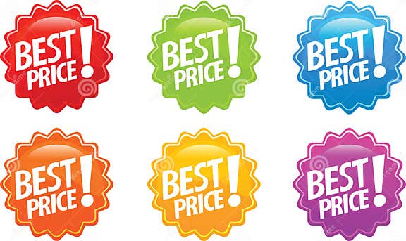 Beste Prijs Glanzende Sticker Vector Illustratie - Illustration of ...