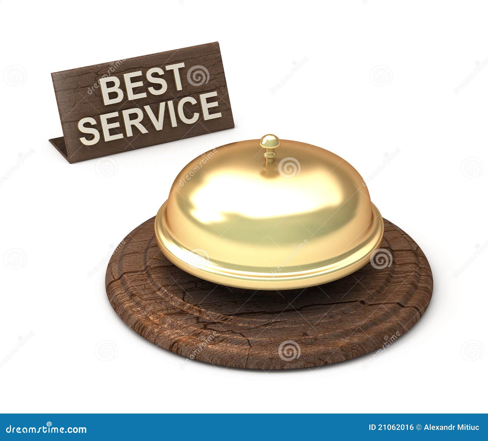 Bester Service, Goldene Glocke Stock Abbildung - Illustration von ring ...