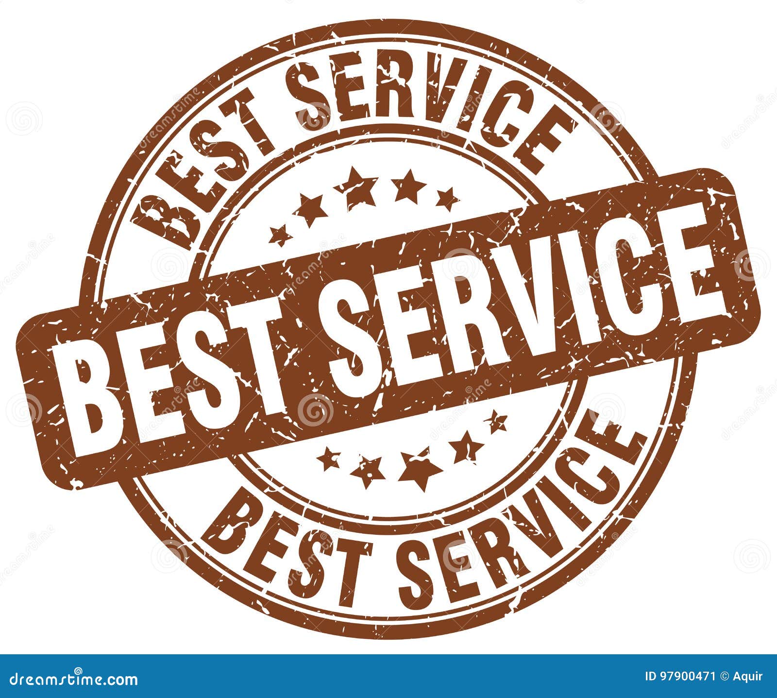 Bester Service-Stempel vektor abbildung. Illustration von rund - 97900471