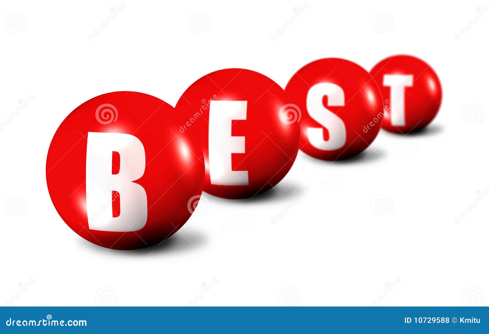 Bestes Wort Gebildet Von Den Kugeln 3D Stock Abbildung - Illustration ...