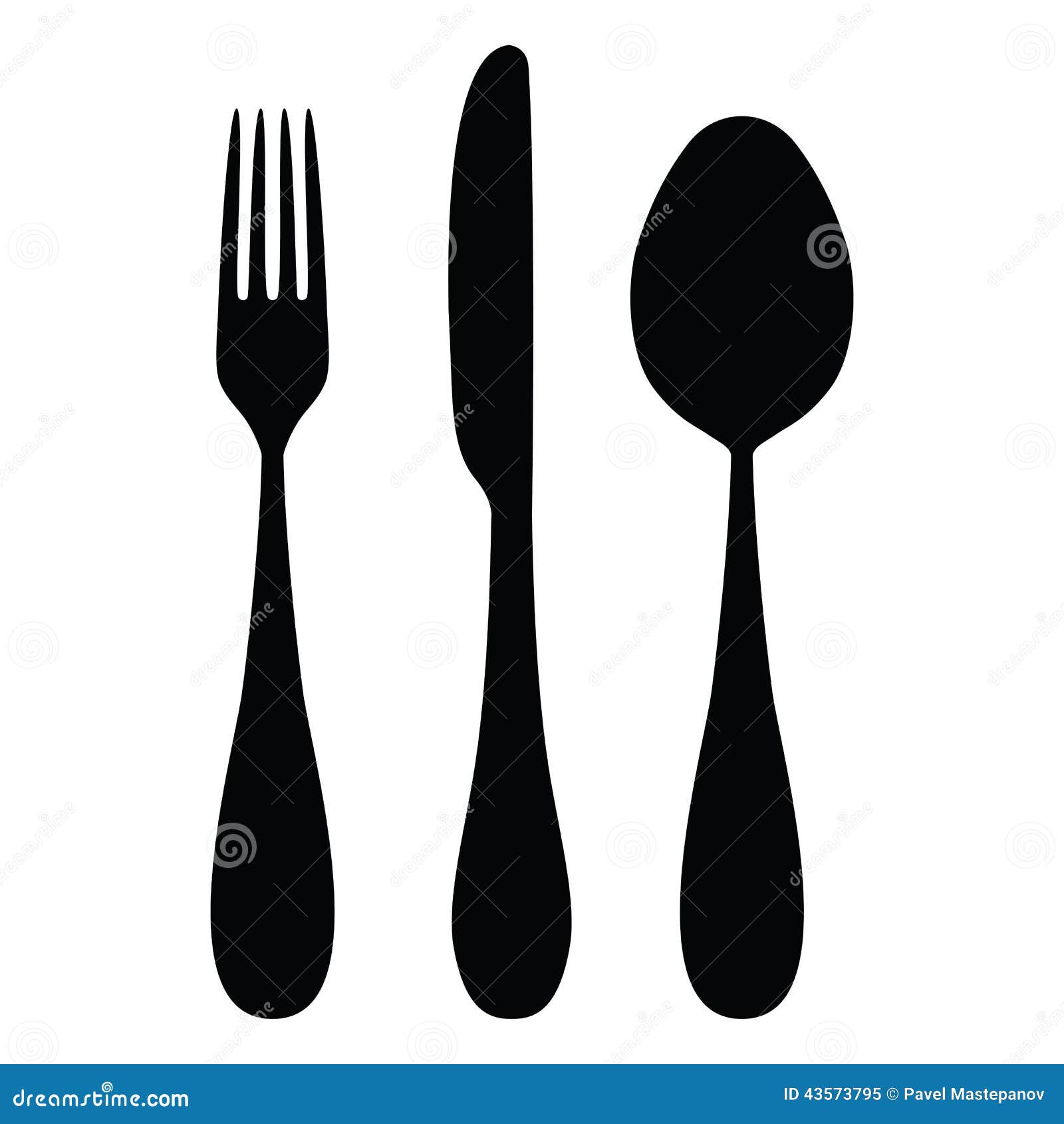 Bestick (sked, Gaffel, Kniv) Vektor Illustrationer - Illustration av ...