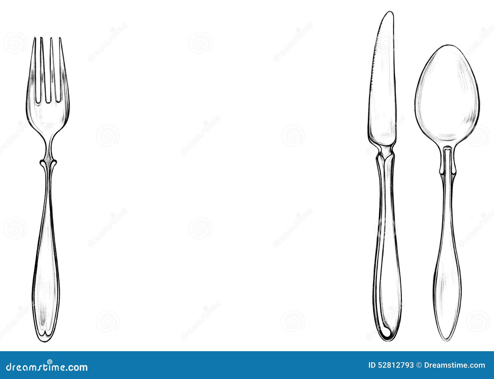 Bestick tecknad handset stock illustrationer. Illustration av matställe ...