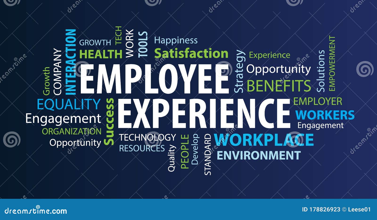 Employee Experience Word Cloud Stock Illustration - Illustration of ...