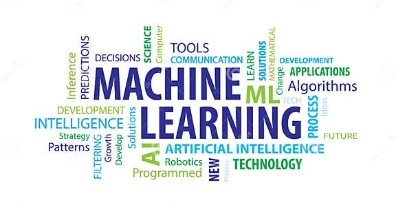 Machine Learning Word Cloud Stock Photo - Illustration of knowledge ...