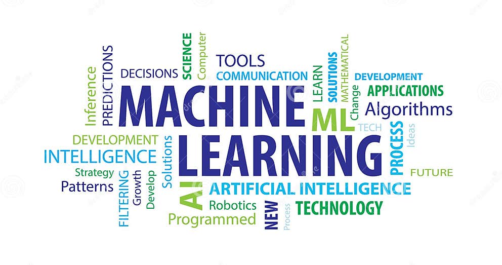 Machine Learning Word Cloud Stock Photo - Illustration of knowledge ...