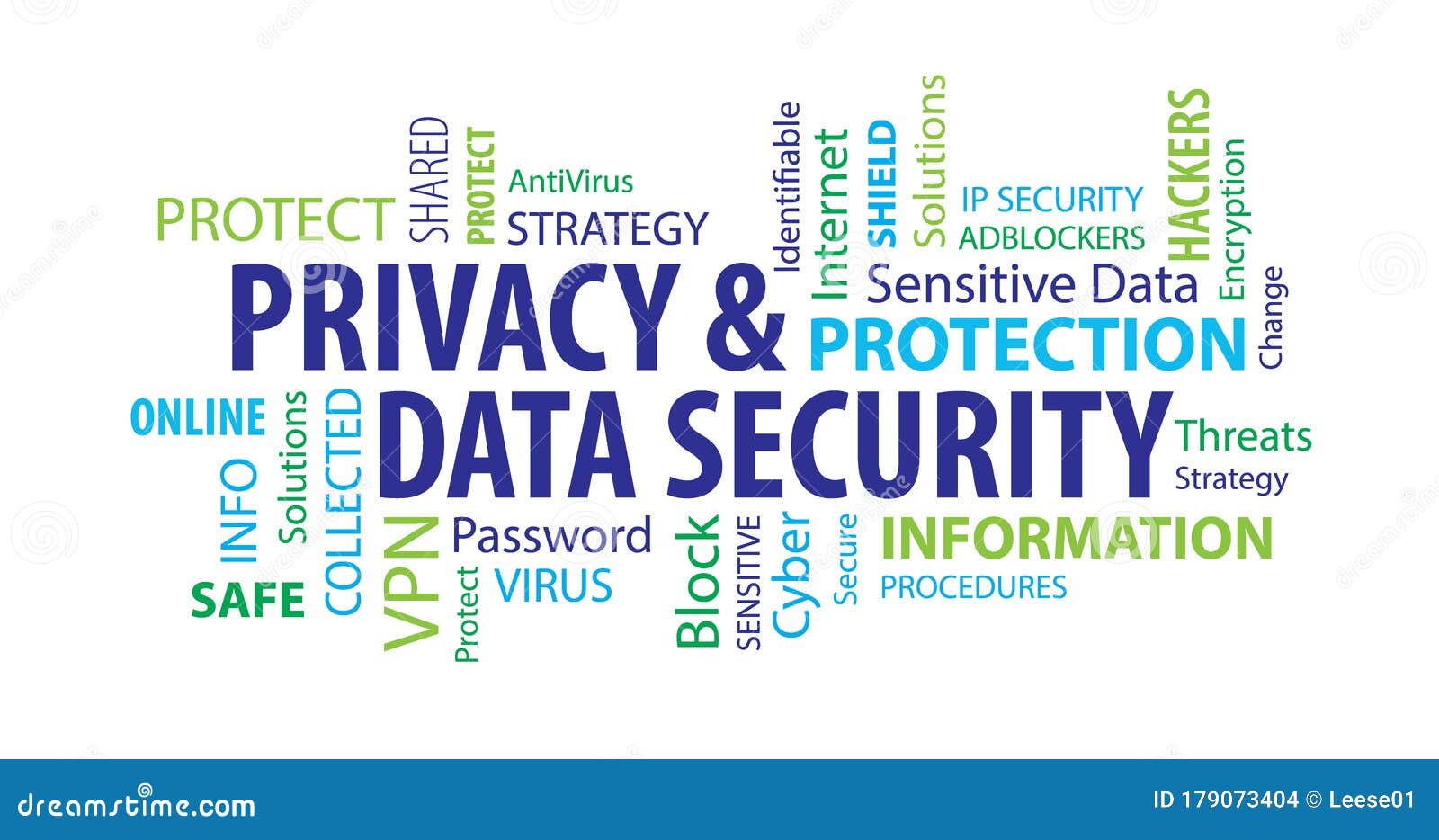 Privacy and Data Security Word Cloud Stock Photo - Illustration of ...