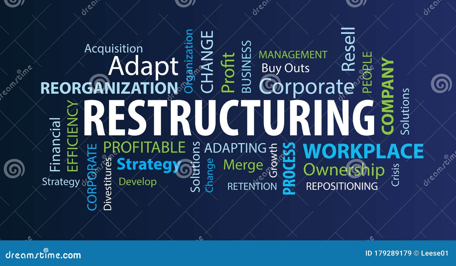 Restructuring Word Cloud Cartoon Vector | CartoonDealer.com #167389741