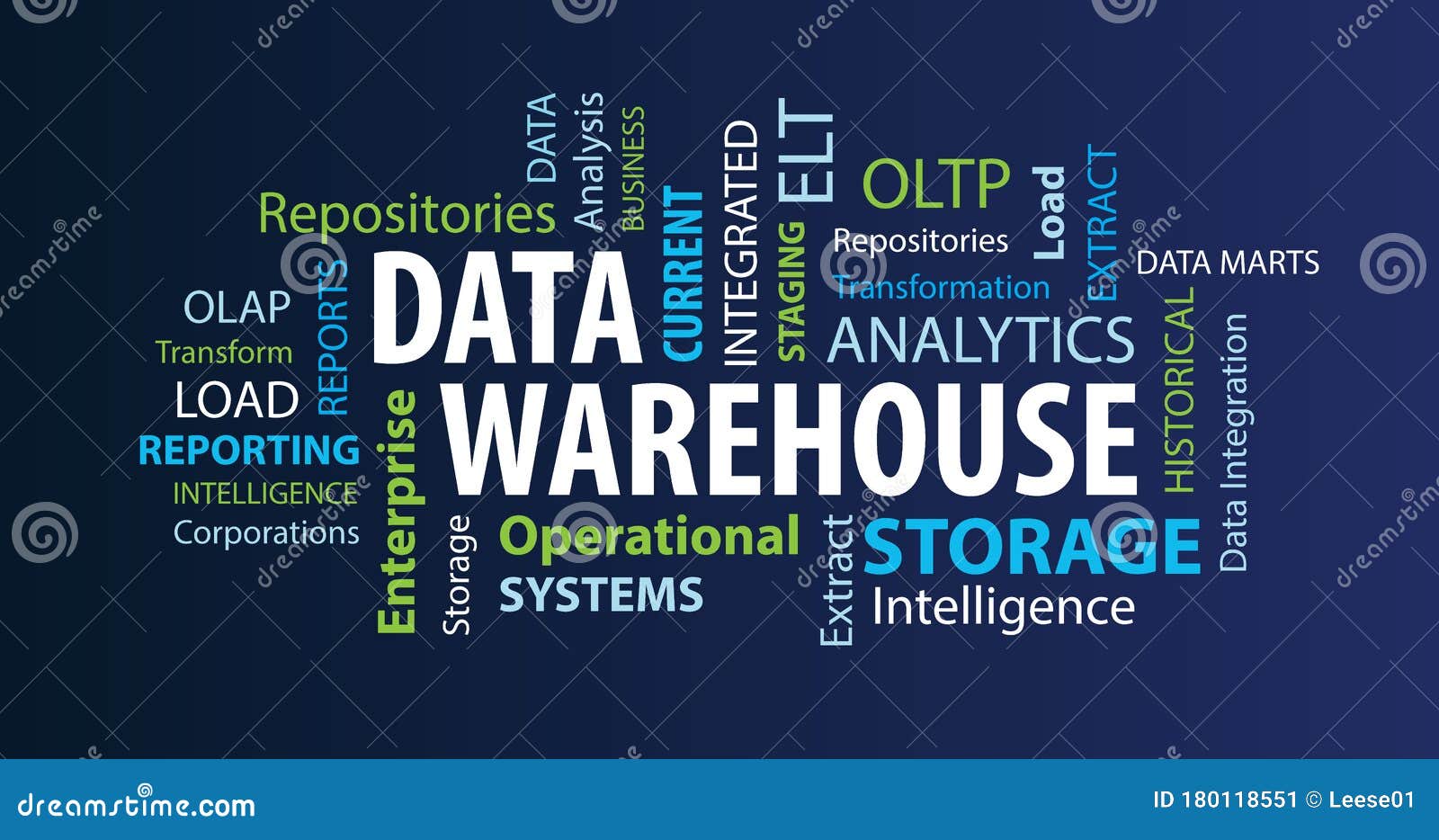 Data Warehouse Word Cloud stock illustration. Illustration of analytics ...