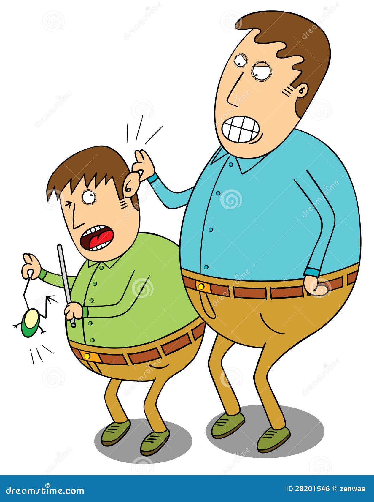 Bestrafung Für Frechen Jungen Vektor Abbildung - Illustration von ...