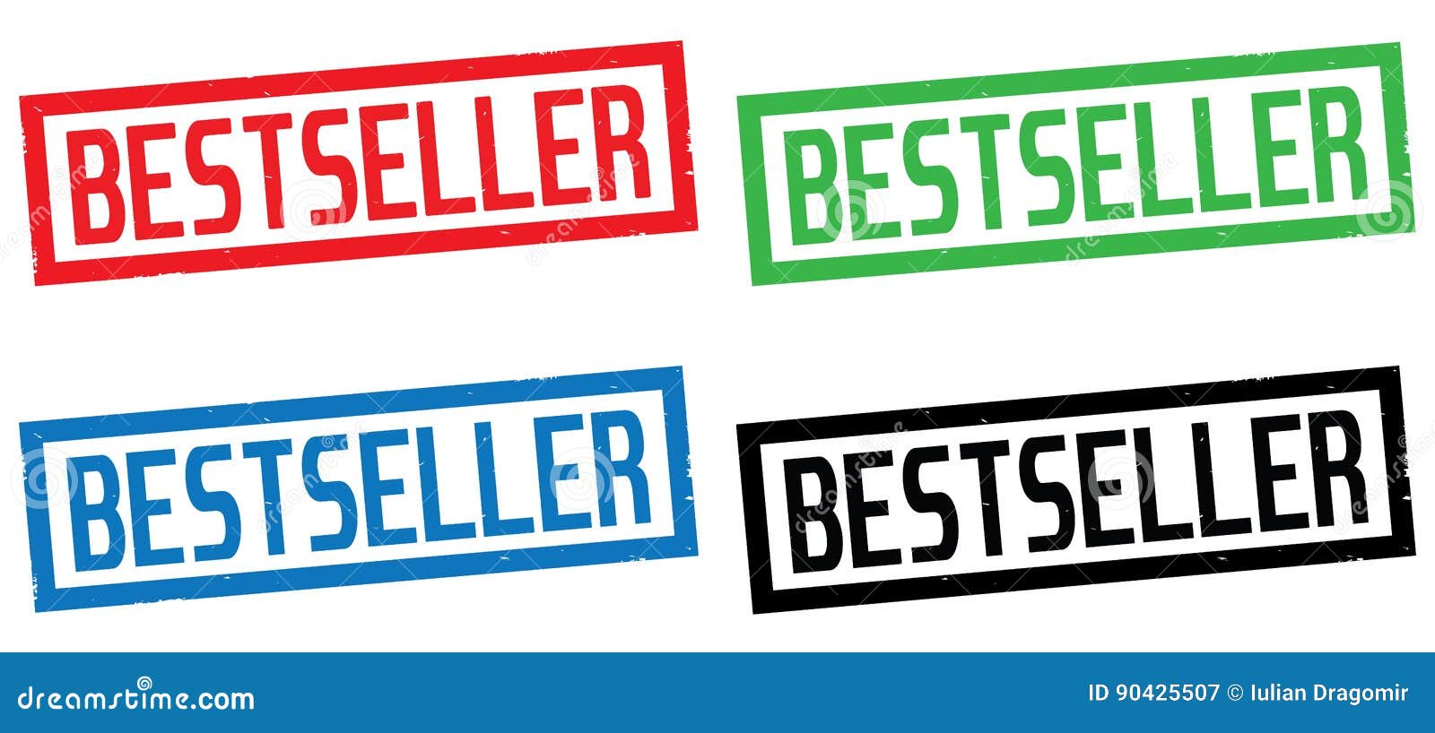 BESTSELLER Text, on Rectangle Border Stamp Sign. Stock Illustration ...