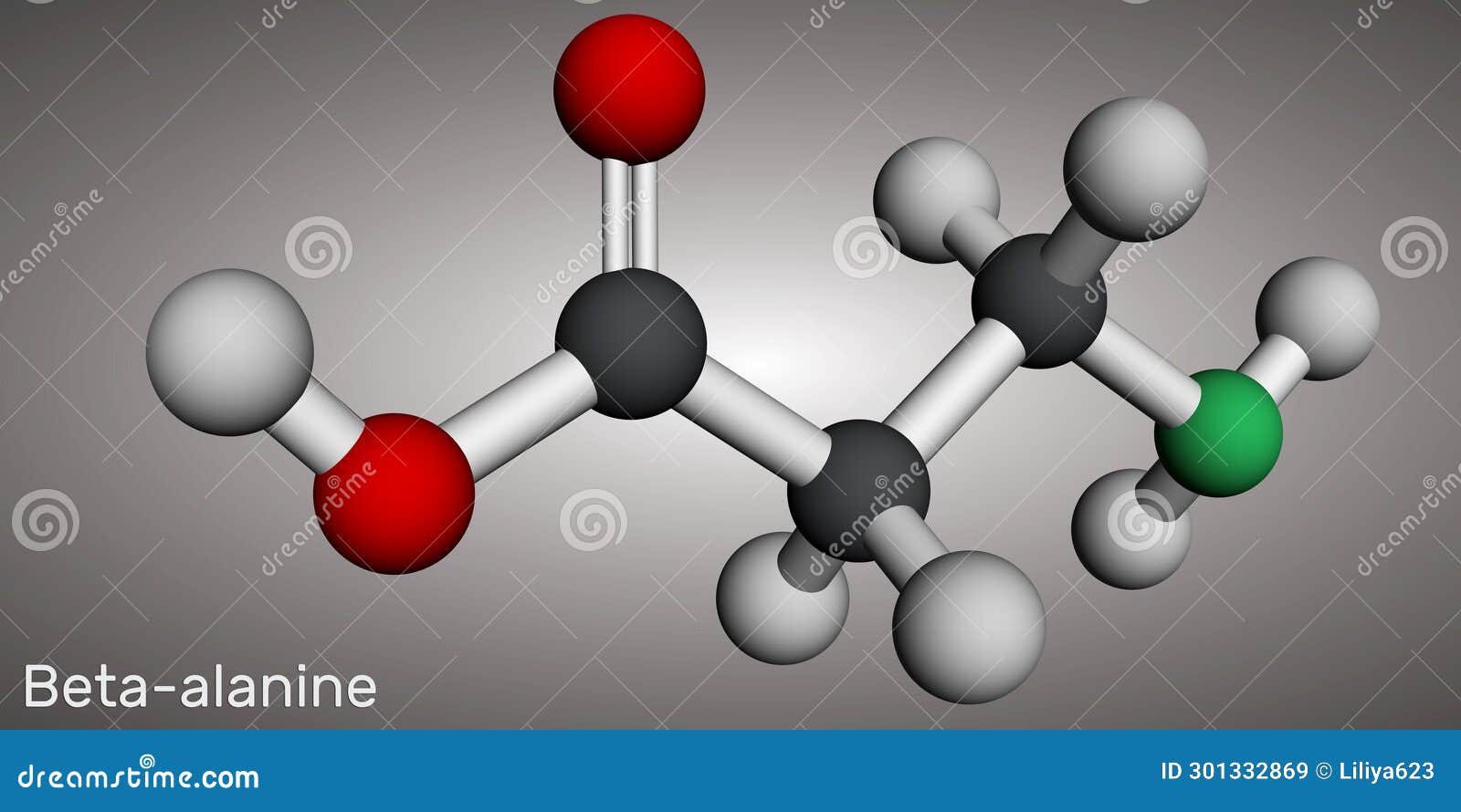 Beta-alanine Or Î²-Alanine Molecule. It Is Naturally Occurring Beta ...