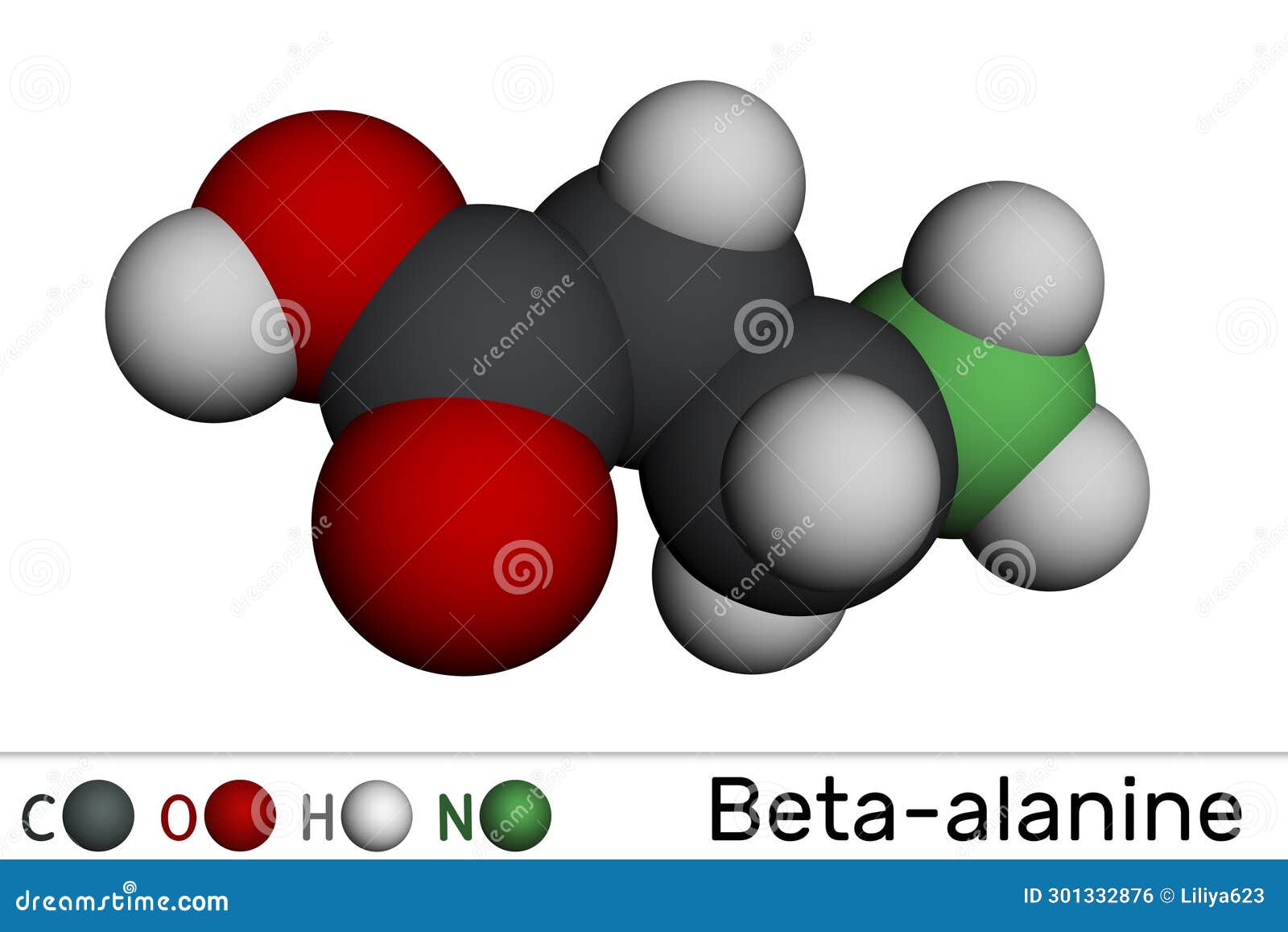 Beta-alanine Or Î²-Alanine Molecule. It Is Naturally Occurring Beta ...