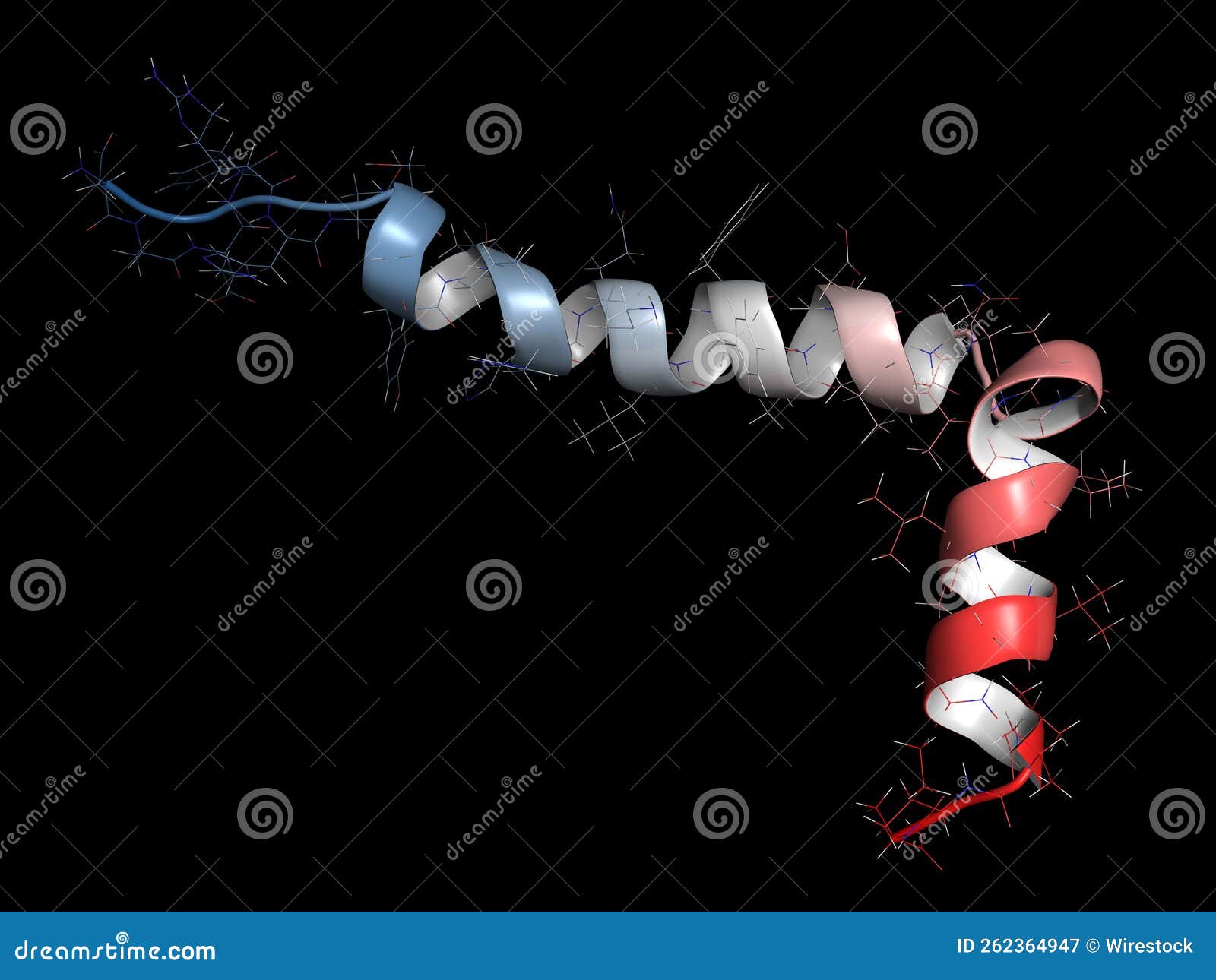 Beta-amyloid (Abeta) Peptide, 3D Rendering. Major Component of P Stock ...