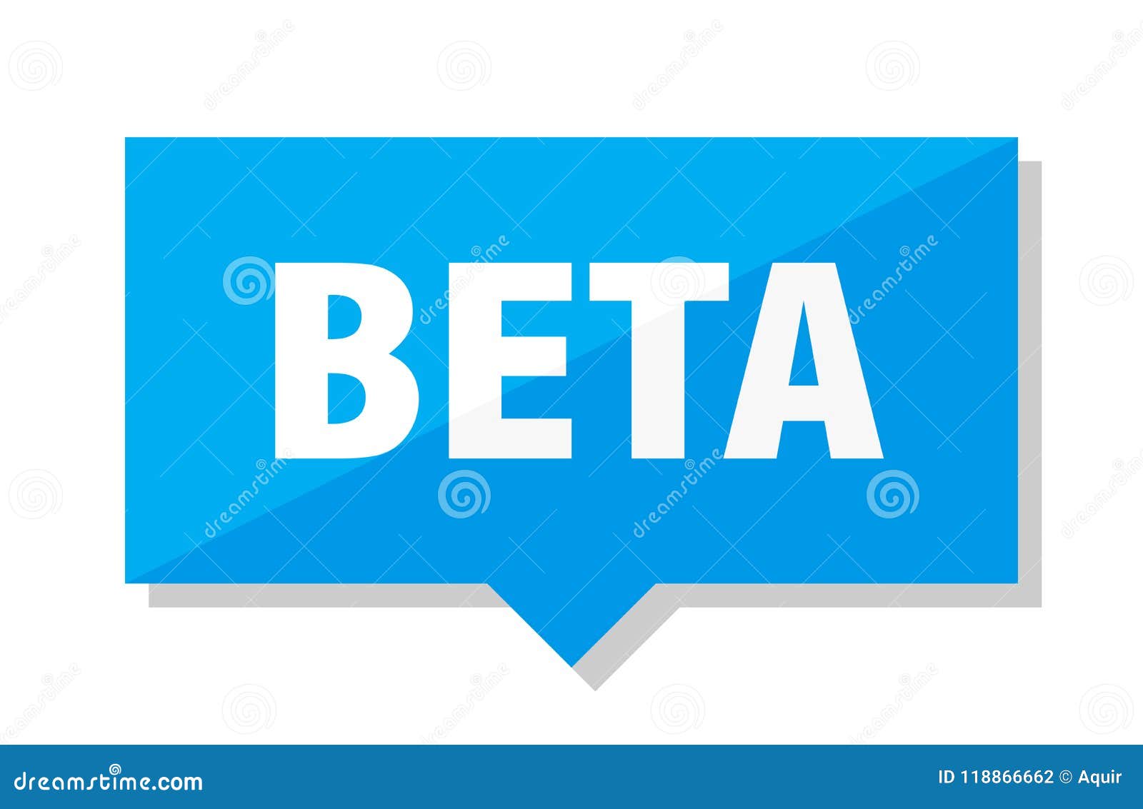 Beta price tag stock vector. Illustration of badge, sign - 118866662