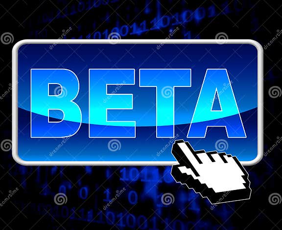 Beta Button Means World Wide Web and Versions Stock Illustration ...