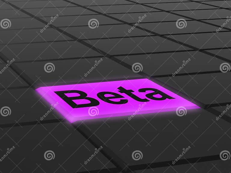 Beta Button Shows Development or Demo Version Stock de ilustración ...
