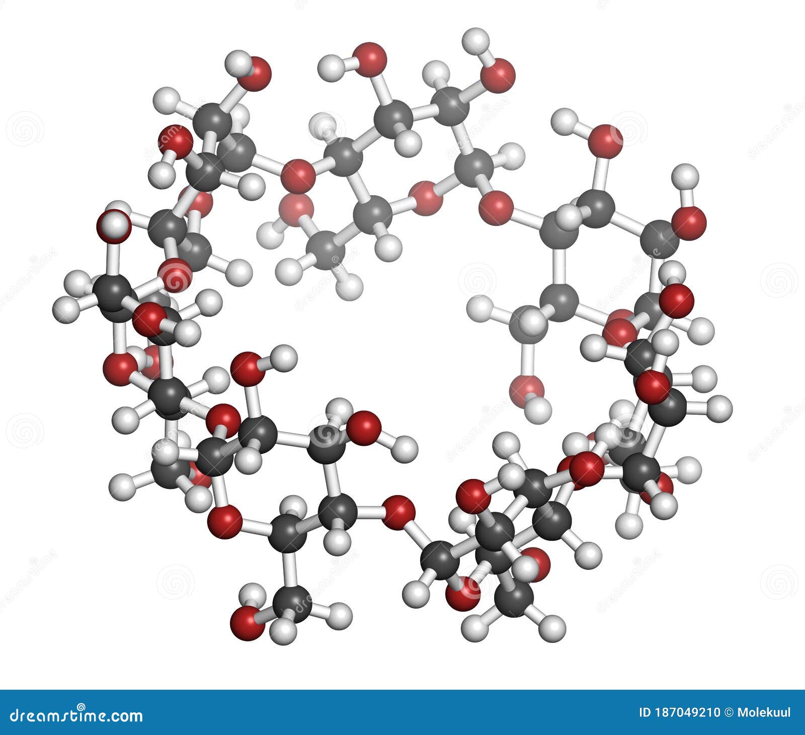 Beta-cyclodextrin Molecule. Used in Pharmaceuticals, Food, Deodorizing ...