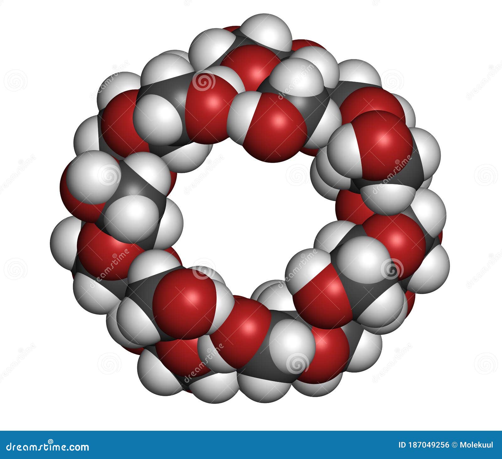 Beta-cyclodextrin Molecule. Used in Pharmaceuticals, Food, Deodorizing ...
