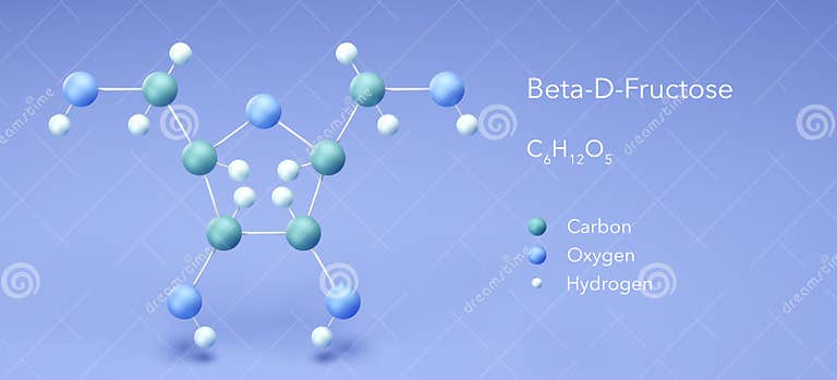 Beta-d-fructose, Molecular Structures, Sugar, 3d Model, Structural ...