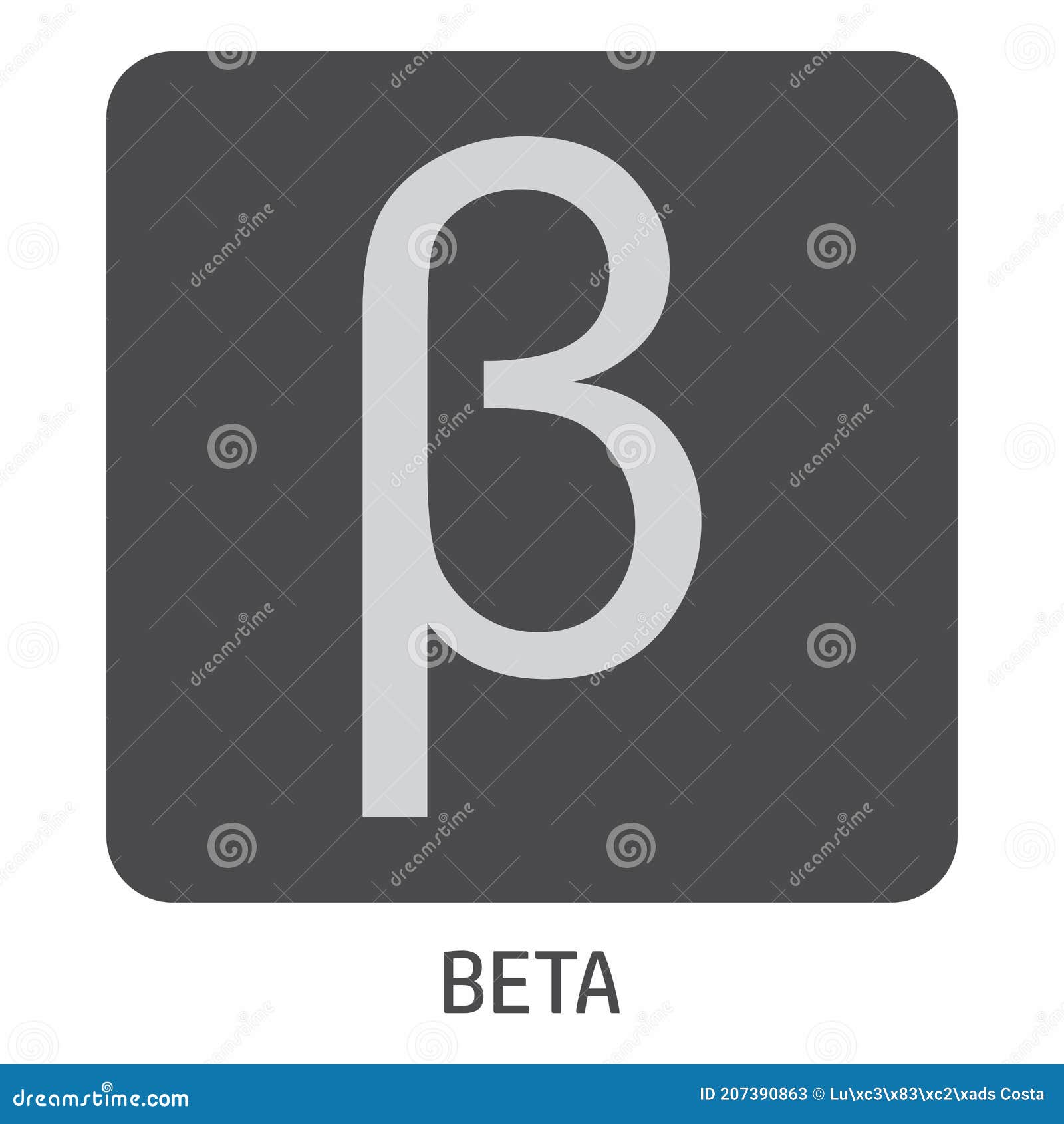 Beta greek letter icon stock illustration. Illustration of famous ...
