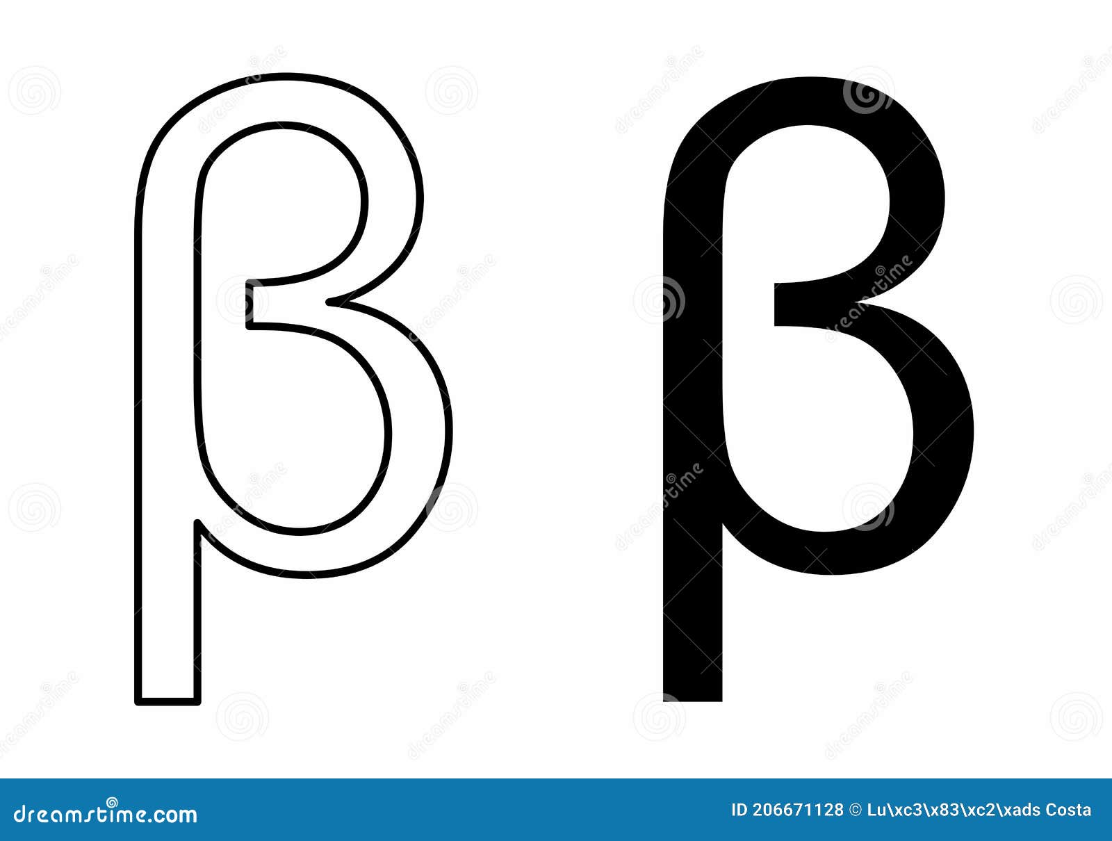 Beta Greek Symbol Small Letter Lowercase Font Icon Black Color Vector ...