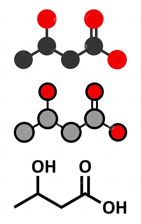Beta-hydroxybutyric Acid (beta-hydroxybutyrate) Molecule Stock Vector ...