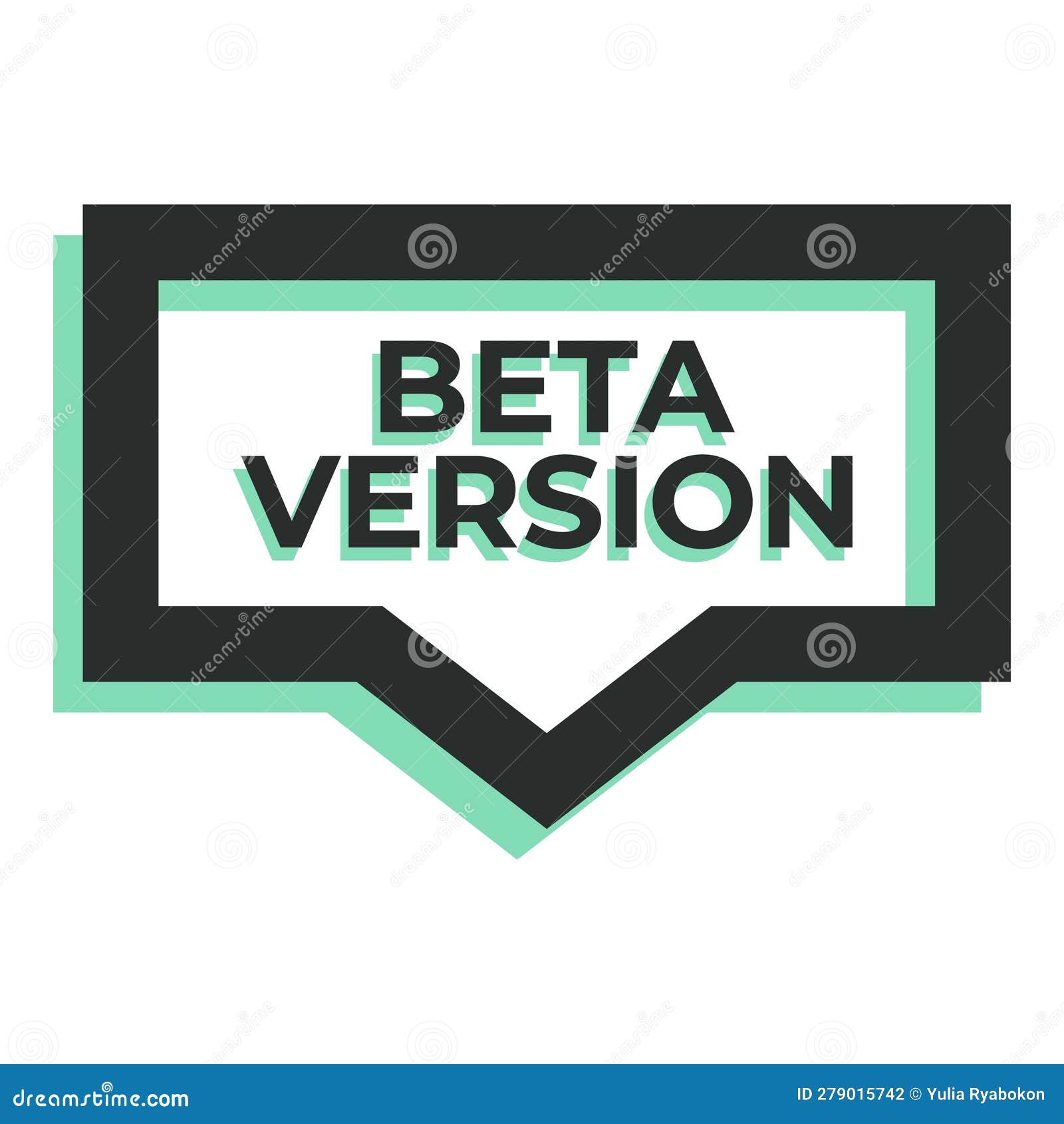 Beta Interface Icon Cartoon Vector. Computer Software Stock Vector ...