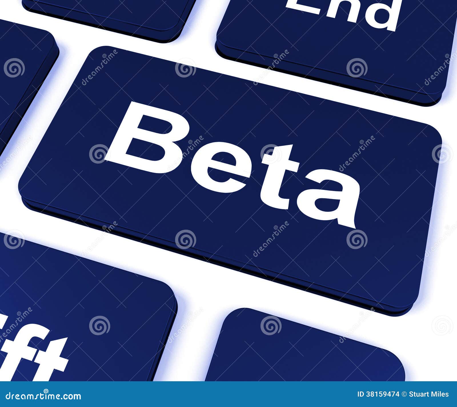 Beta Key Shows Development or Demo Version Stock Illustration ...