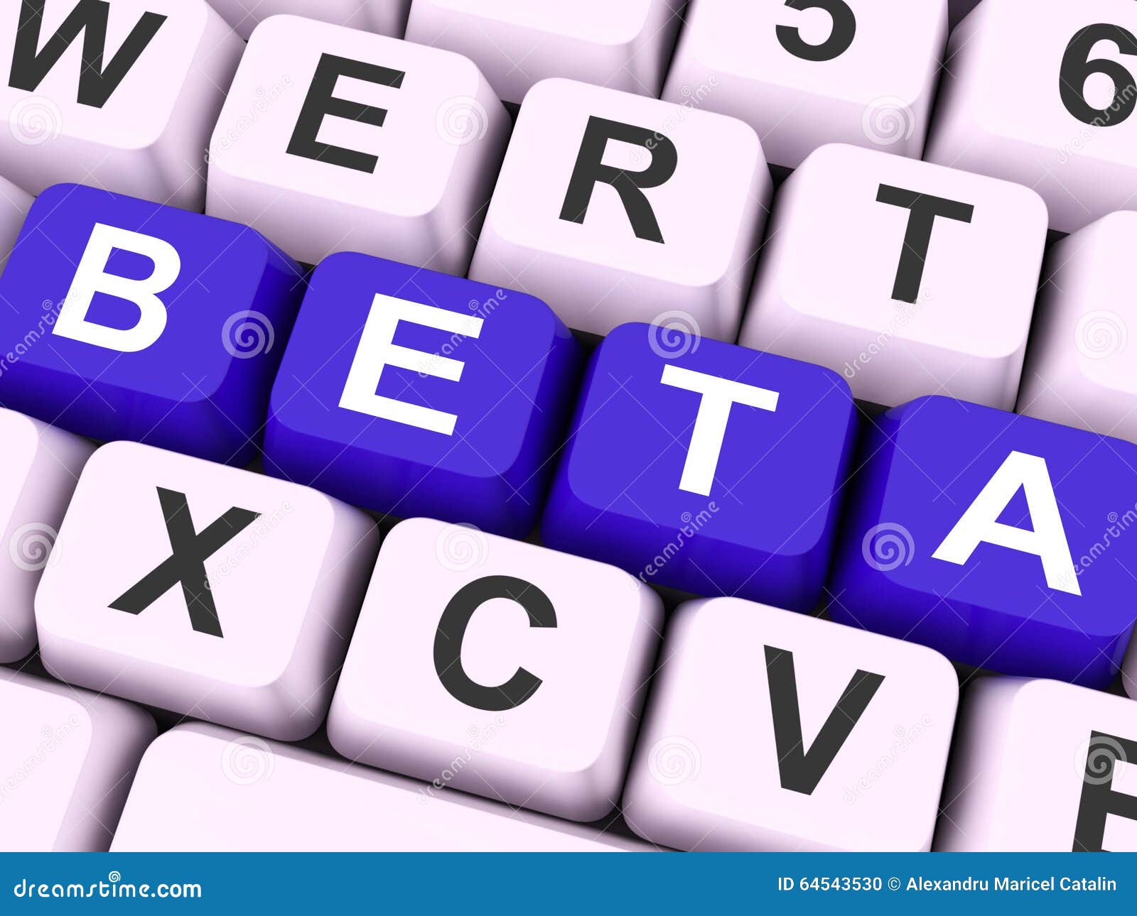 Beta Keys Show Development or Test Version Stock Photo - Image of ...