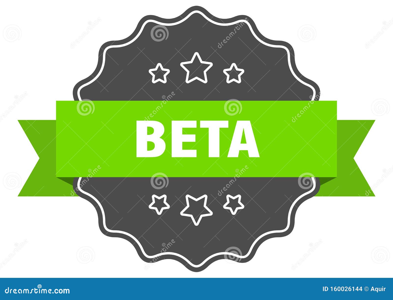 Beta label stock vector. Illustration of round, template - 160026144