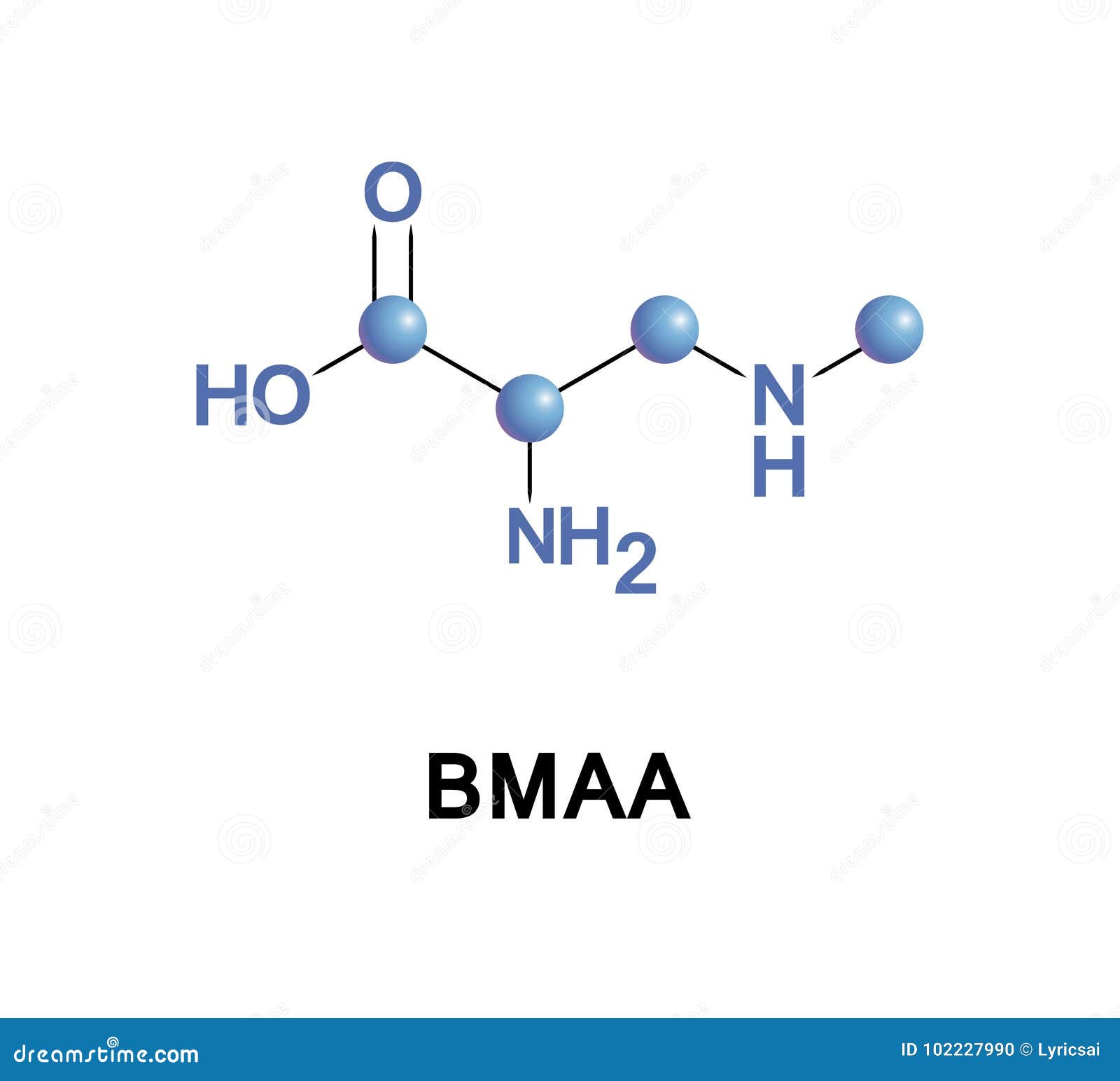 Beta-Methylamino-L-alanina, O BMAA Ilustración del Vector - Ilustración ...