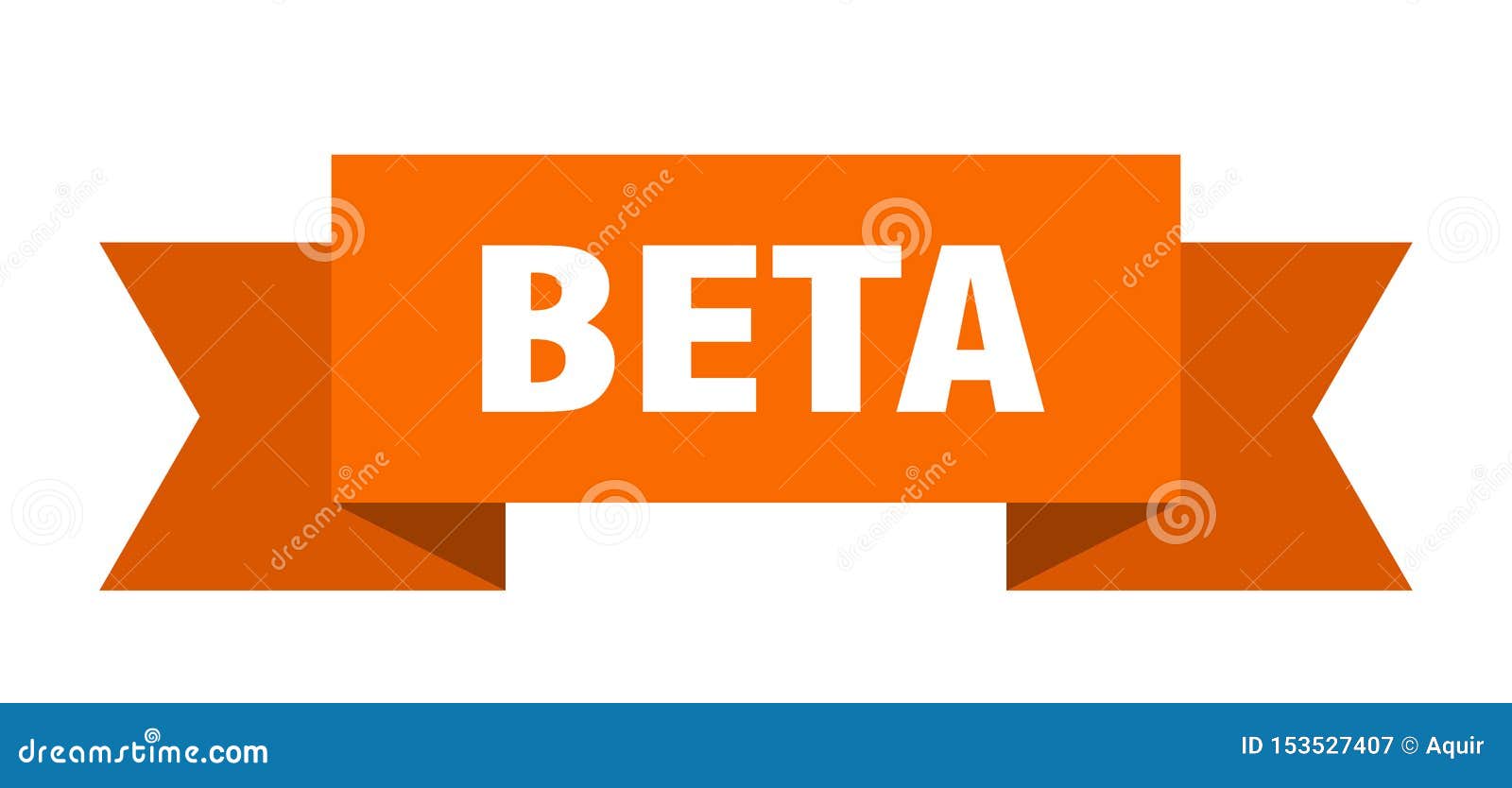 Beta ribbon. stock vector. Illustration of template - 153527407